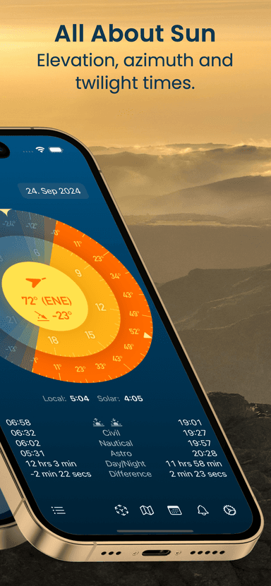 SolarWatch - The best sunrise sunset golden hours and sun position app ...